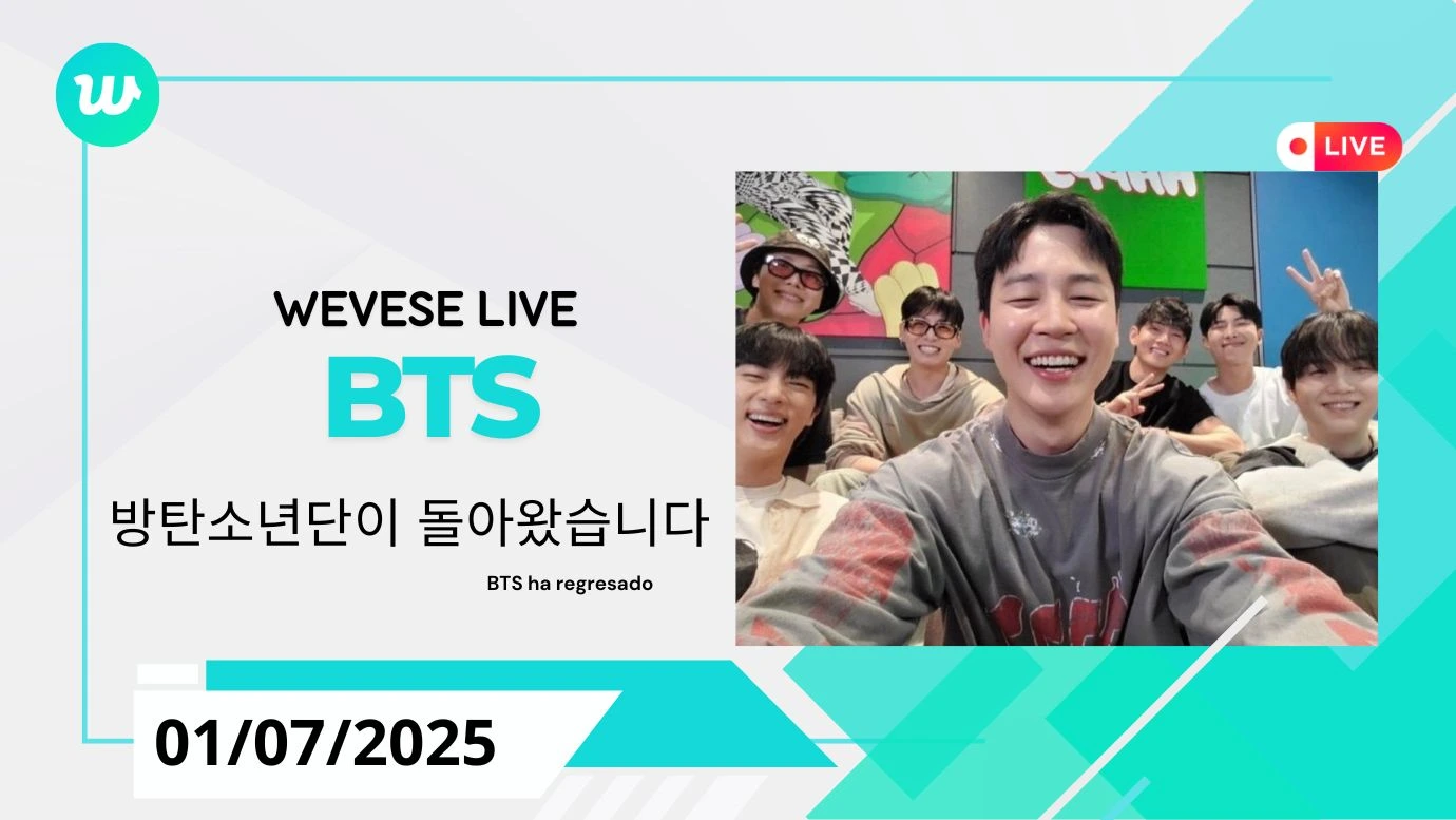 Live de BTS en WEVERSE: "Hemos vuelto" - Noticias BTS - Army Spain
